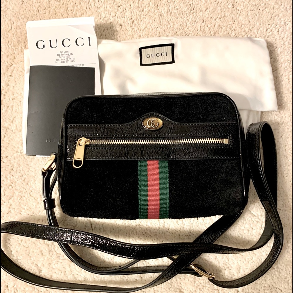 Authentic Gucci Mini Ophidia Camera Crossbody Bag. Bl… - Gem